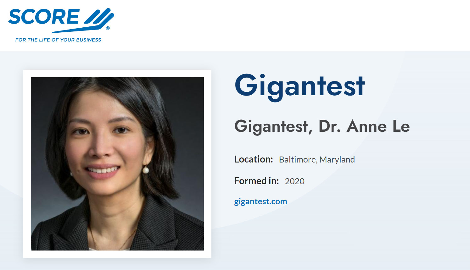SCORE.org Success Story: Gigantest